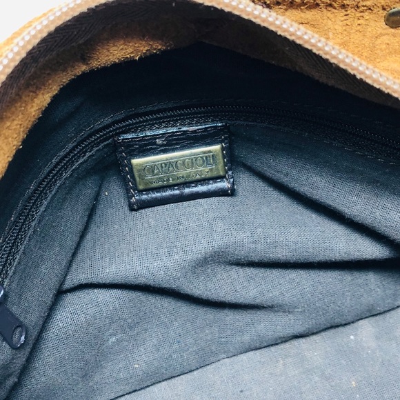 Capaccioli | Bags | Tan Suede Brown Leather Purse Made In Italy | Poshmark